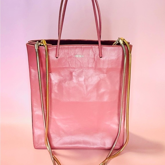 Medea | Bags | Medea Tall Busted Leather Tote Lilac Authentic | Poshmark